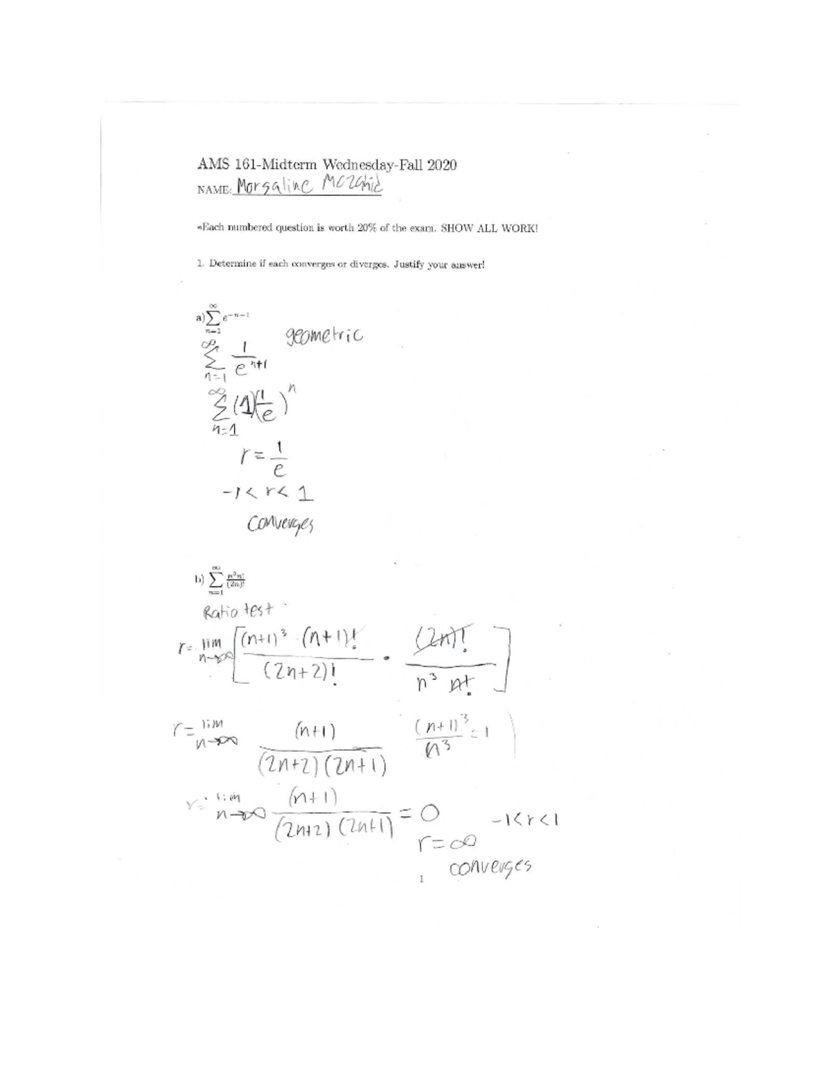 AMS 161 Midterm - Comprehensive Exam Review and Solution Guide - Studocu