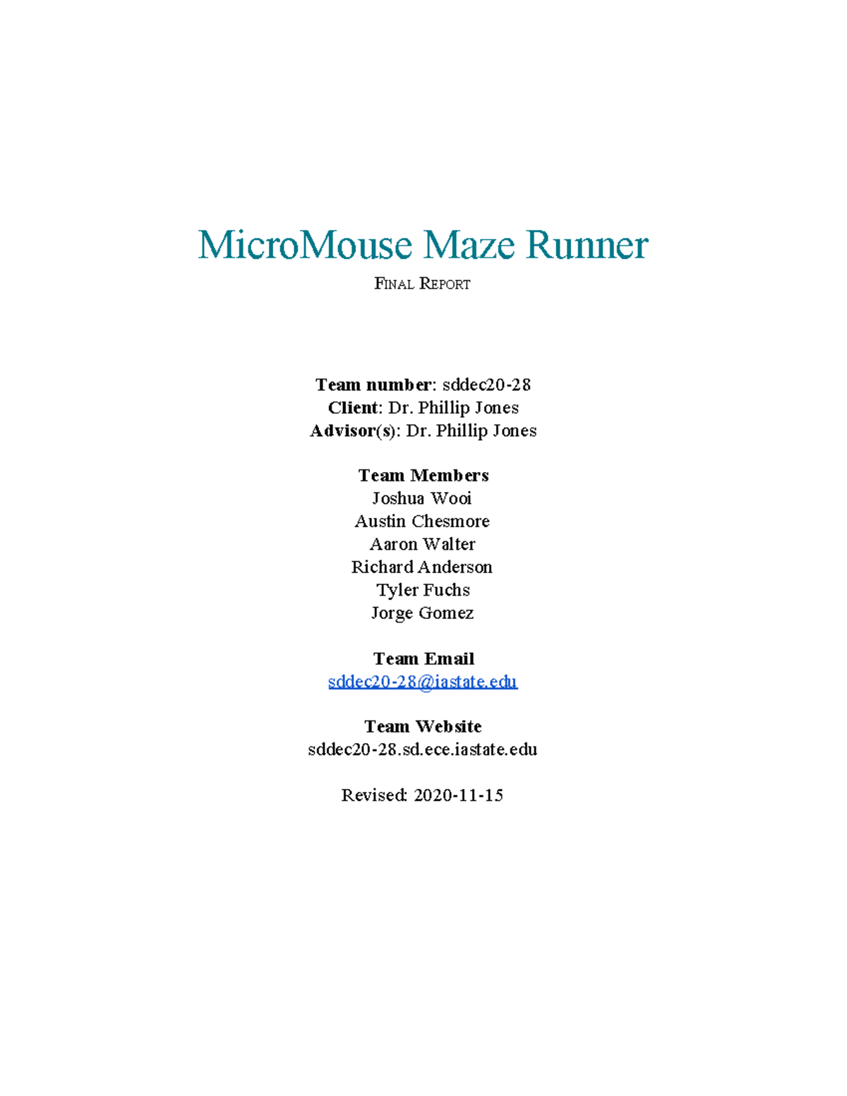 MicroMouse Maze Runner Project Report - ECE 123 Final Exam - Studocu