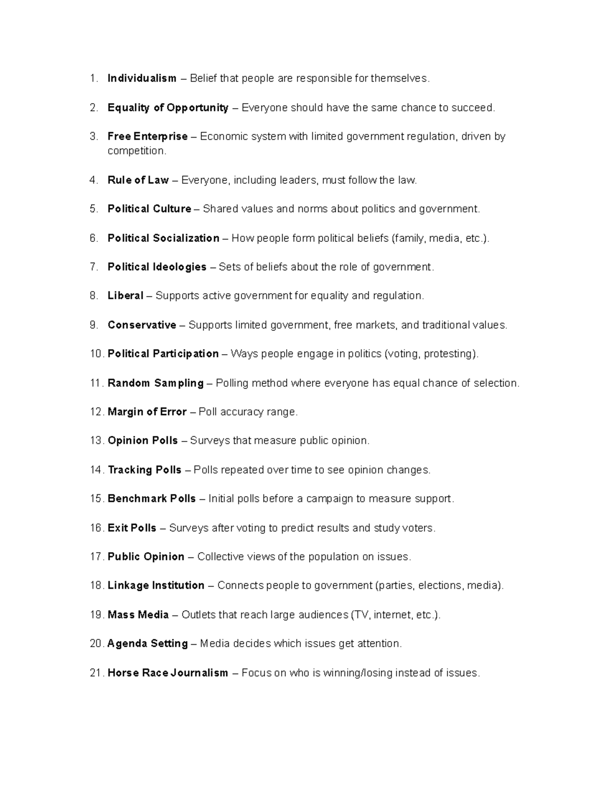 AP Gov Unit 4: Key Concepts & Vocabulary Overview - Studocu