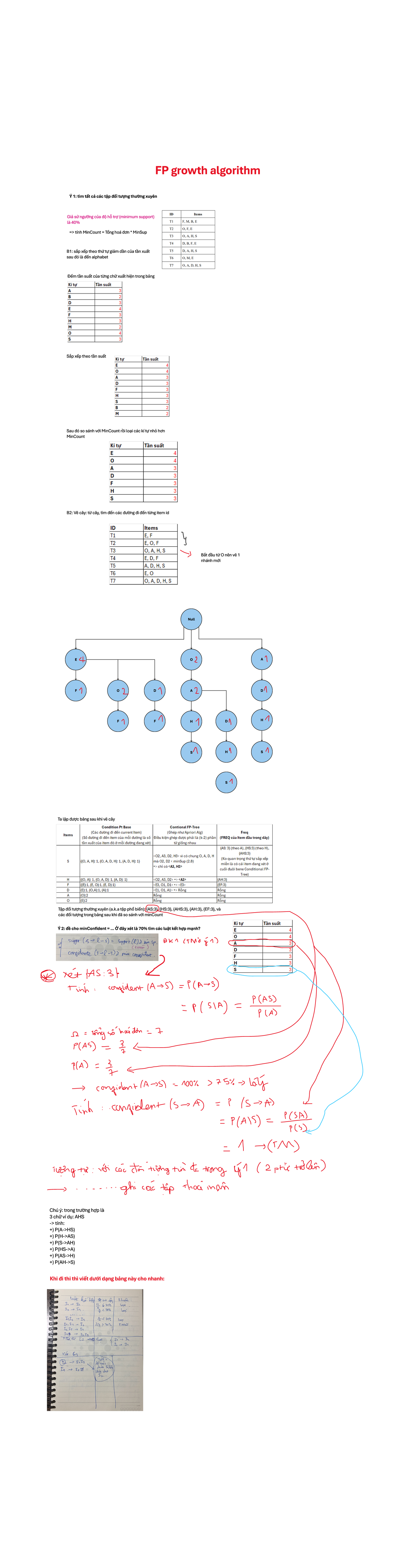 FP-Growth Algorithm Overview and Application Guidance (CS101) - Studocu