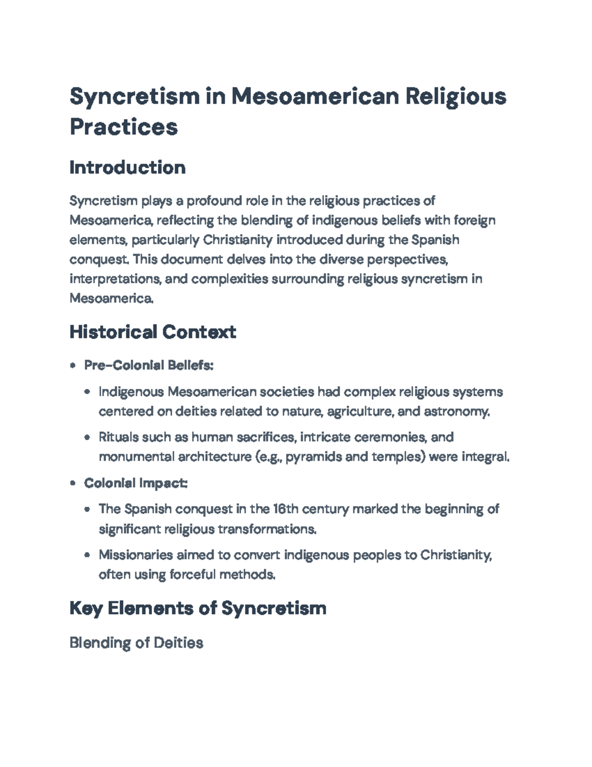 Syncretism in Mesoamerican Religious Practices: Historical Insights ...