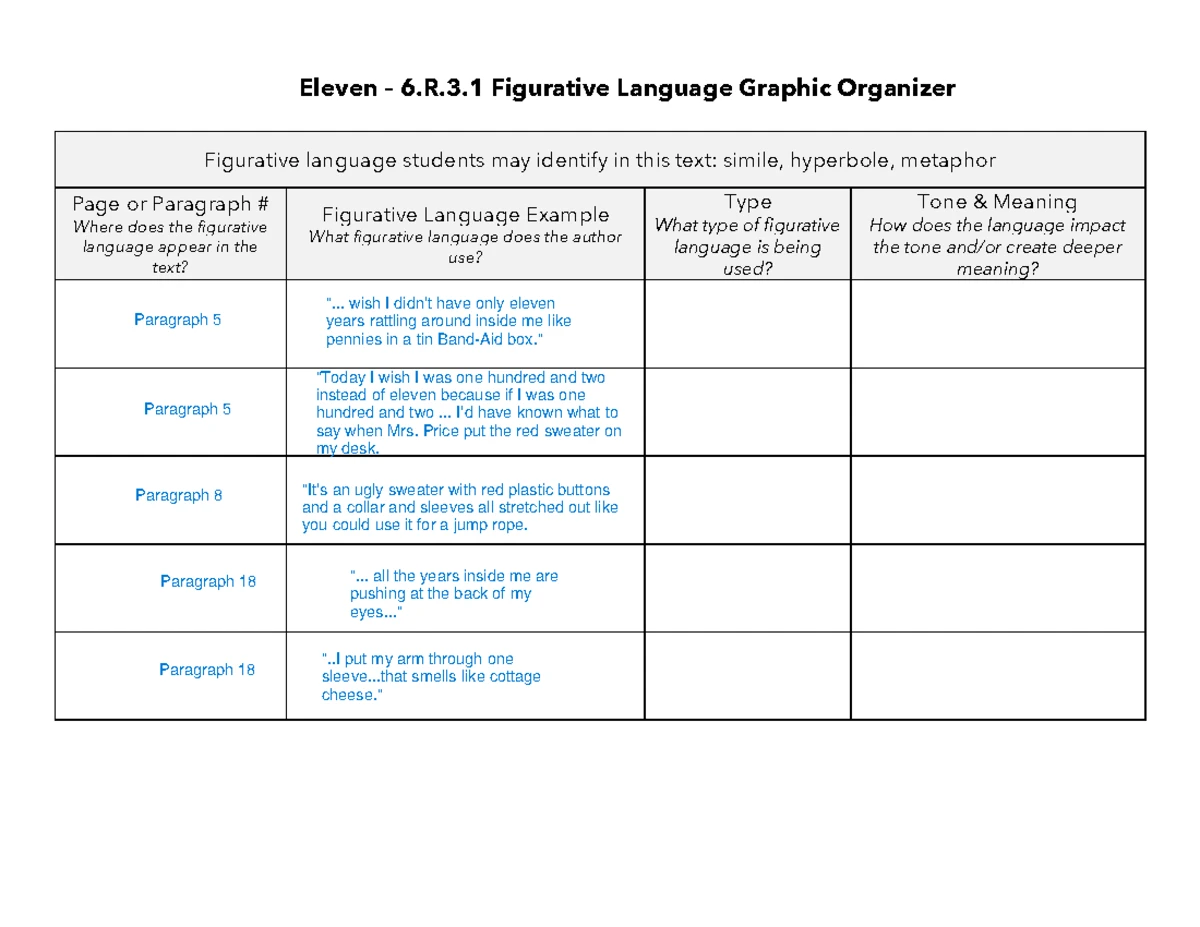 ENG 101: Figurative Language Analysis of "Señora X No More" - Studocu
