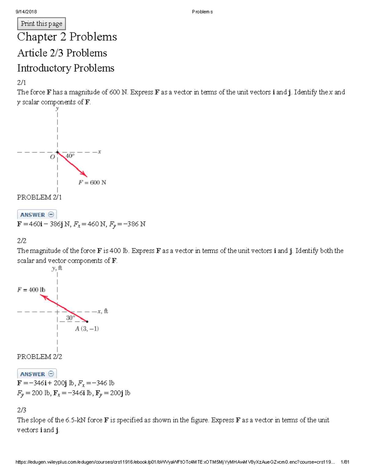 181 chapter 2 problems - Print this page Chapter 2 Problems Article 2/3 ...