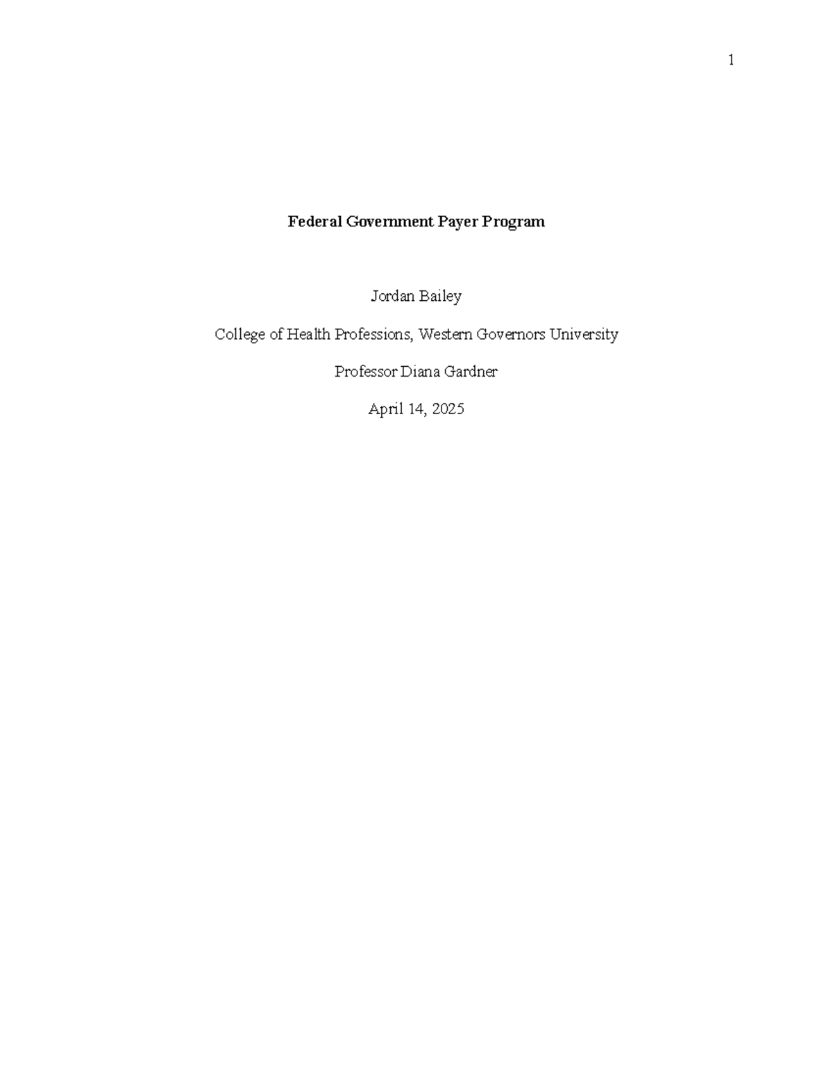 C799 - Federal Government Payer Program Overview and Medicare Insights ...