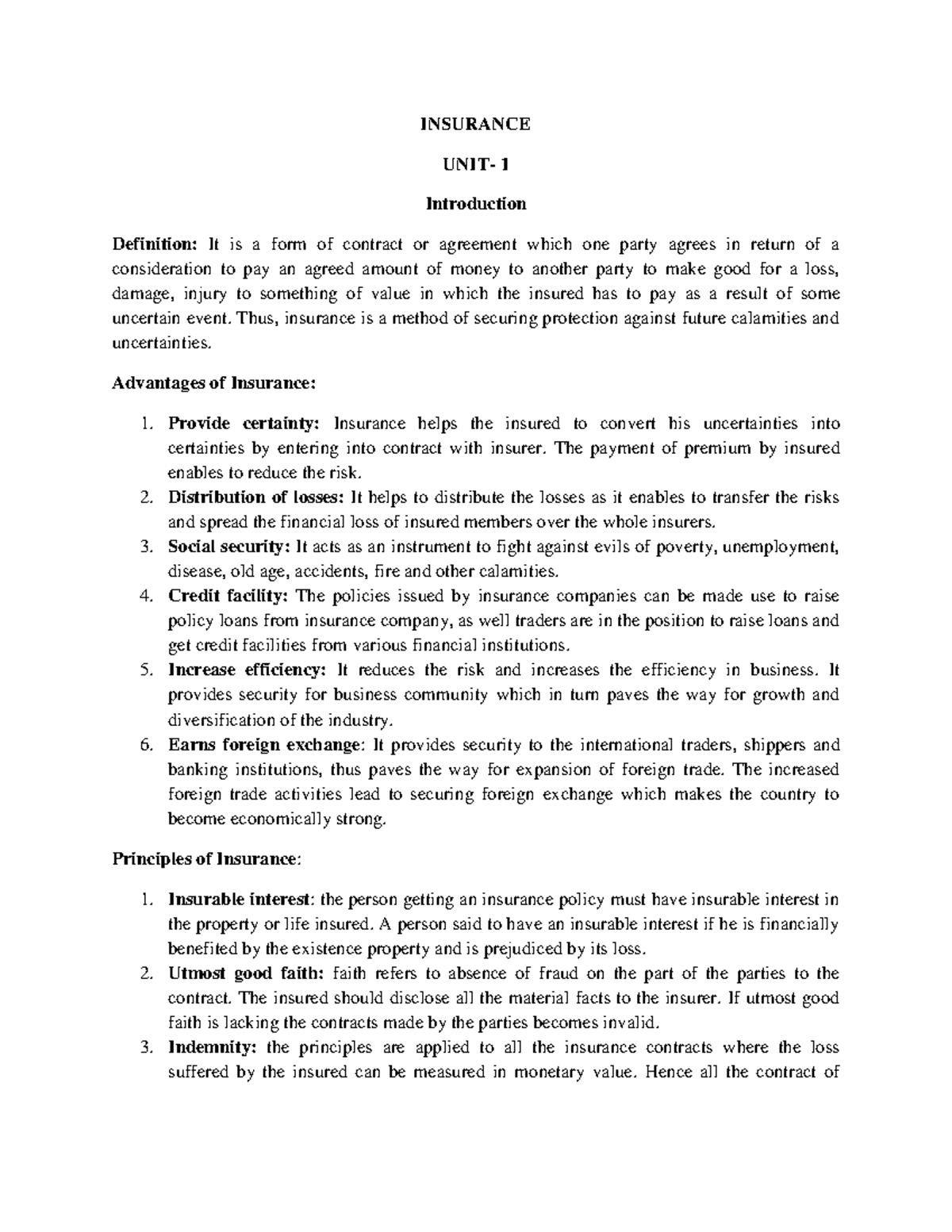 INSURANCE 1: Comprehensive Overview of Insurance Principles and Types ...