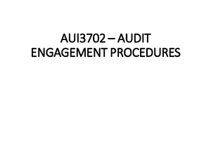 AUI3703 S2 2023: Internal Audit Process & Fraud Risk Assessment ...