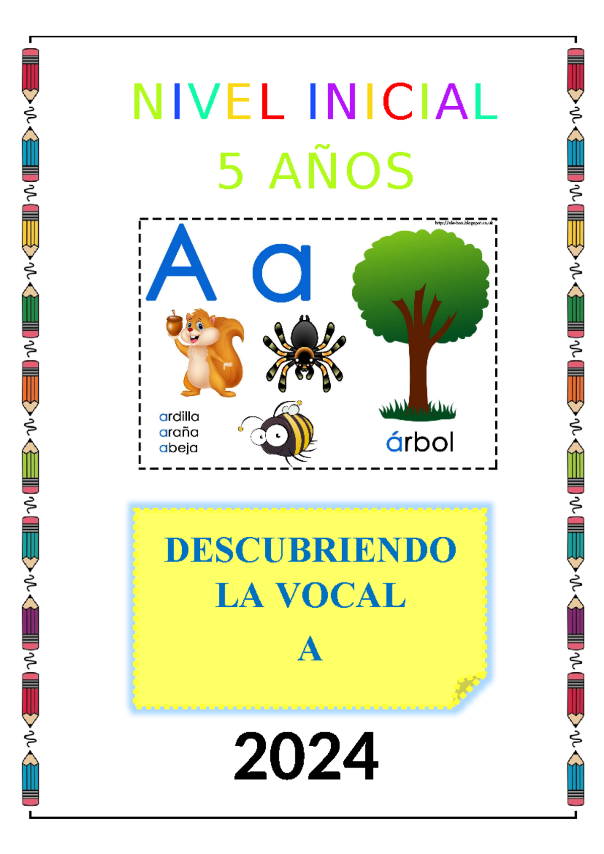 Descubriendo la Vocal A: Actividades para Niños de 5 Años - Studocu