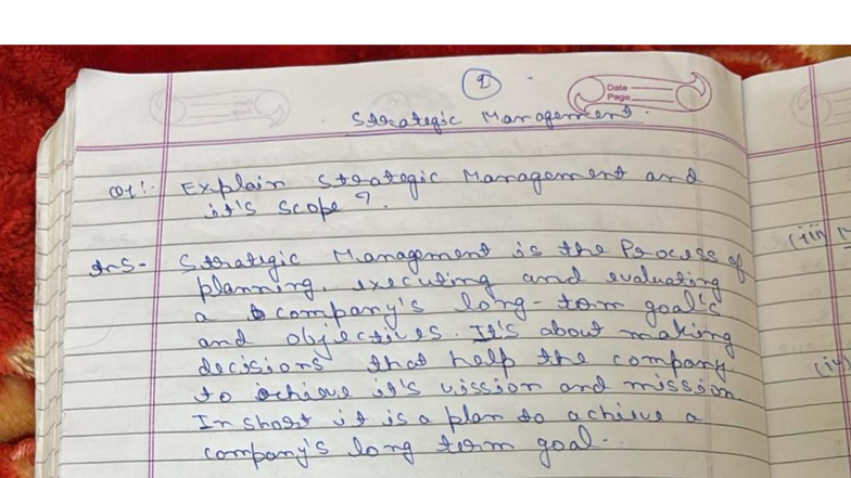 Strategic Management Notes (FIN 101): Understanding Key Concepts and ...