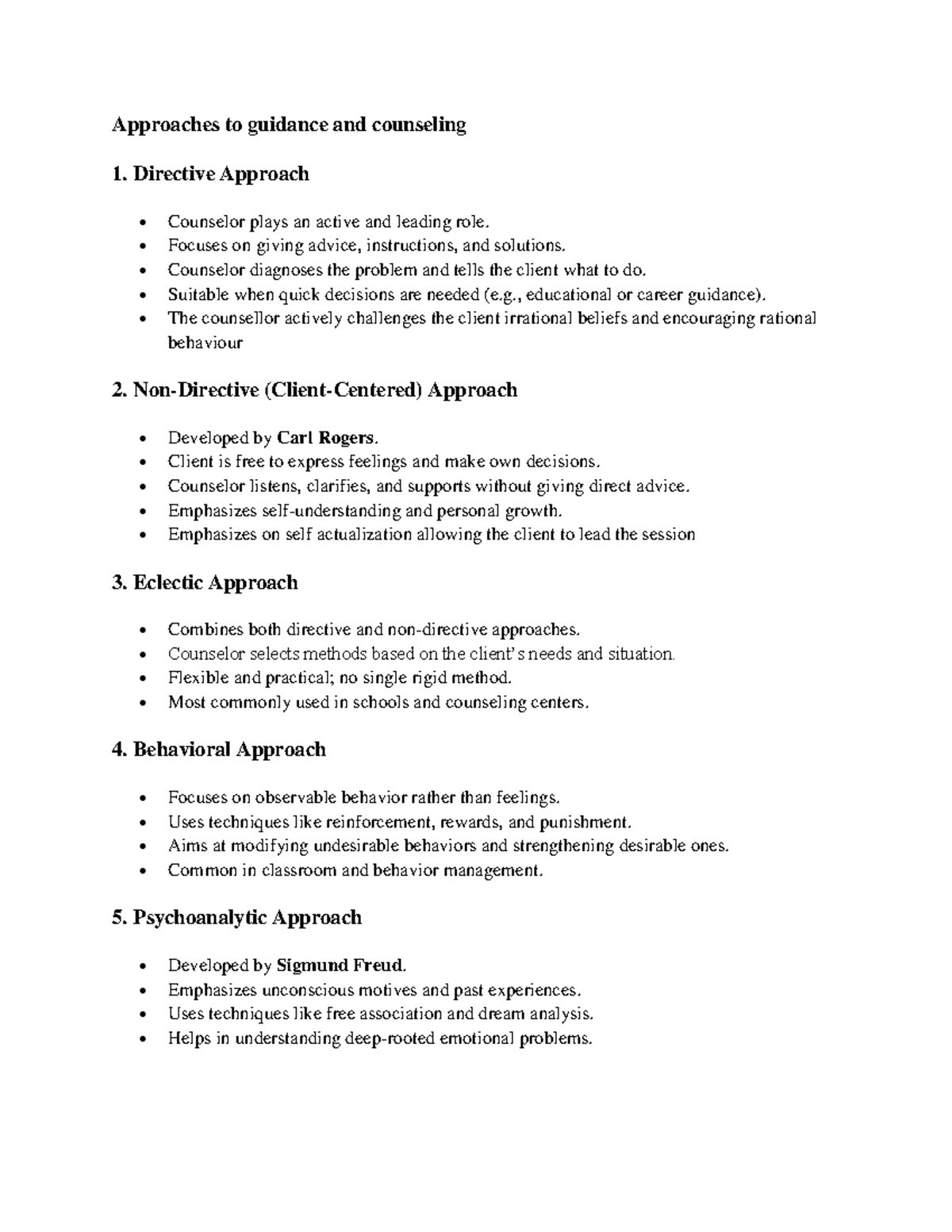 Approaches to Guidance and Counseling 3 (1) - Key Theories and ...