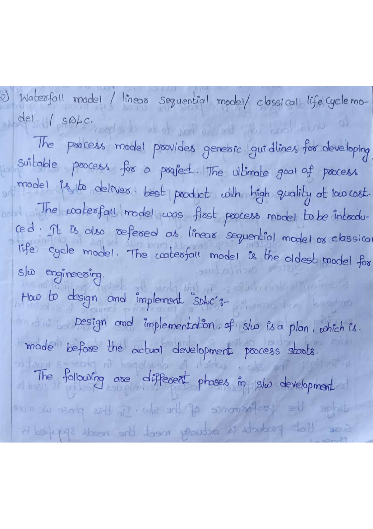 Waterfall Model in Object-Oriented Software Engineering Notes - Studocu