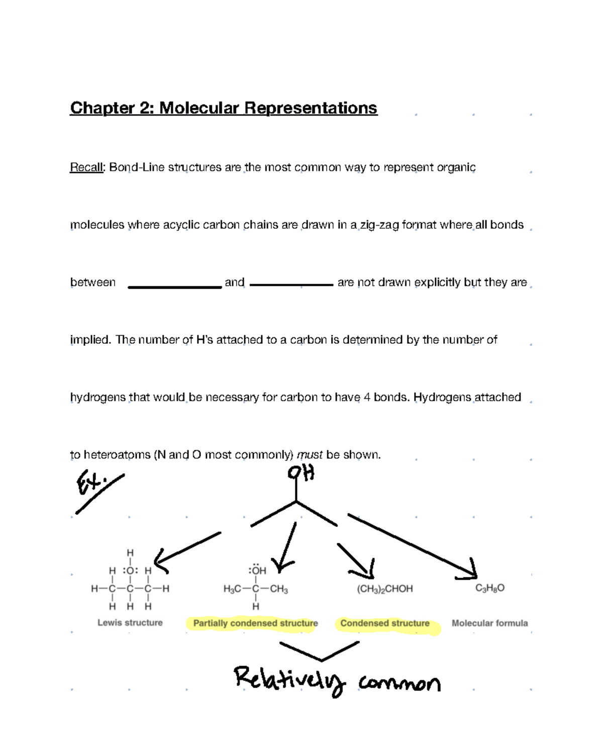 Chapter 2: Molecular Representations and Bond-Line Structures - Studocu