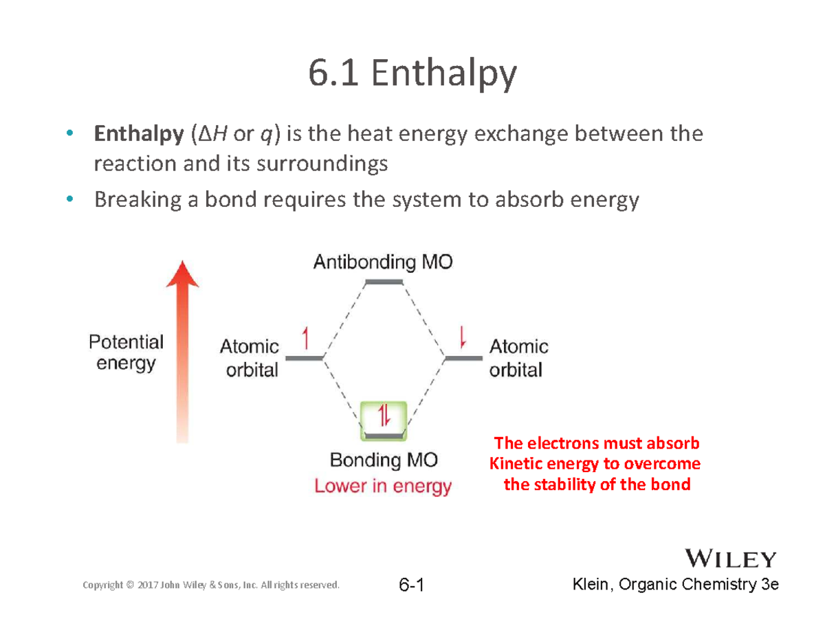 Ch6: Enthalpy, Entropy, and Gibbs Free Energy Overview - Studocu