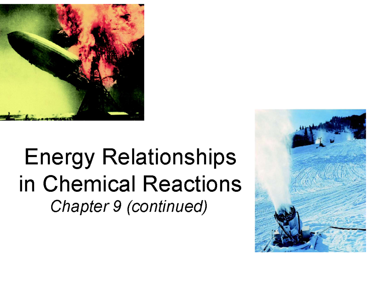 Chemical Energy Relationships and Calorimetry Methods - CHEM 131 - Studocu