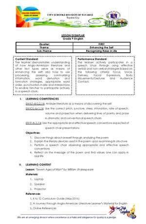 English 9 q1 mod1 Modals V1 - English Quarter 1 – Module 1: Modals ...