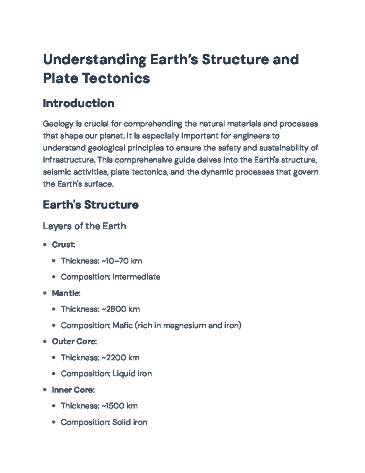 Understanding Earth's Structure & Plate Tectonics - GEOL101 Lecture ...