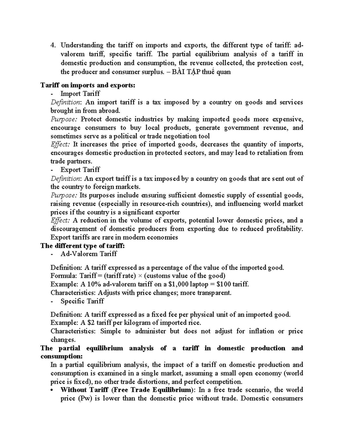 Understanding Tariffs and Trade Policies: A Comprehensive Analysis (ECO ...