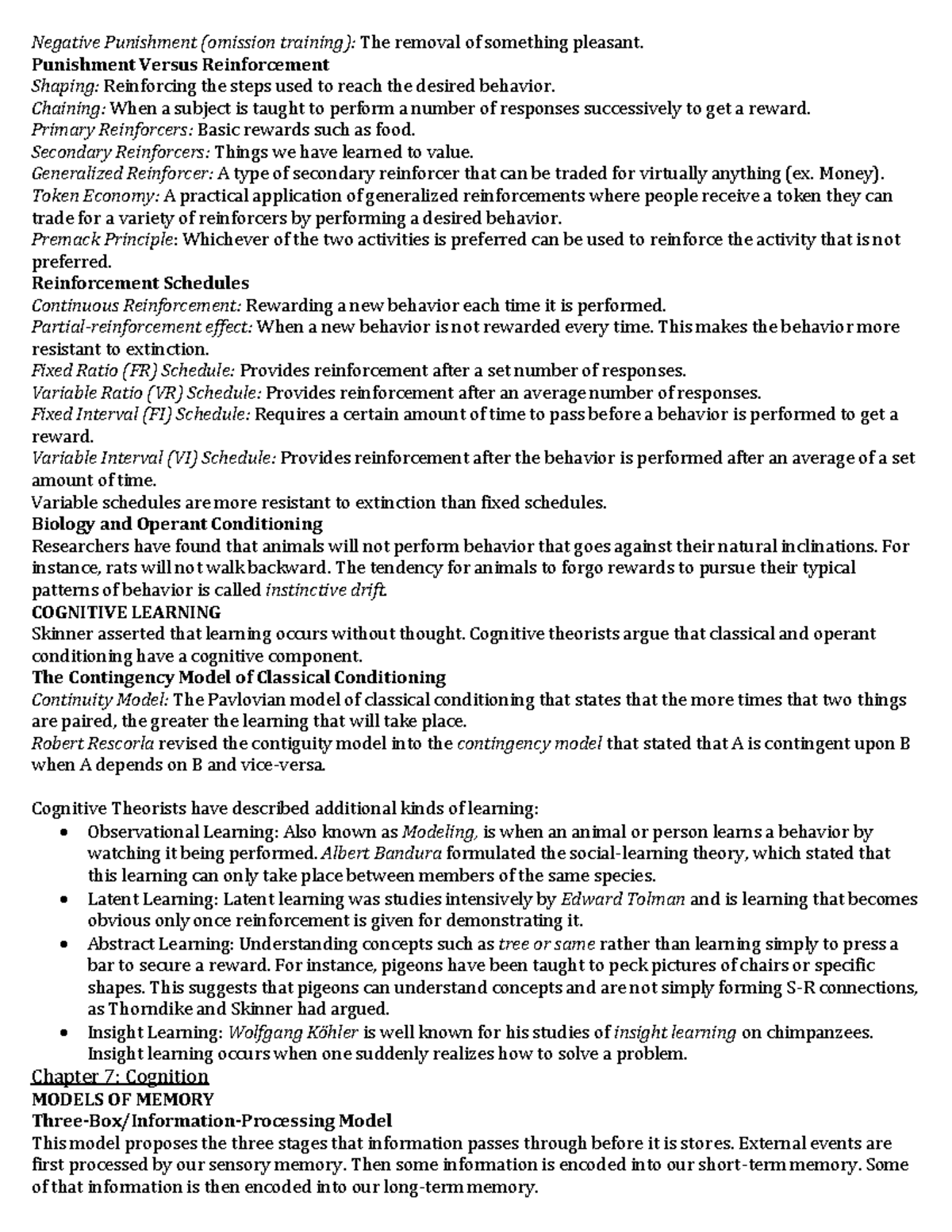 AP Psychology 16-16 - Negative Punishment (omission training): The ...