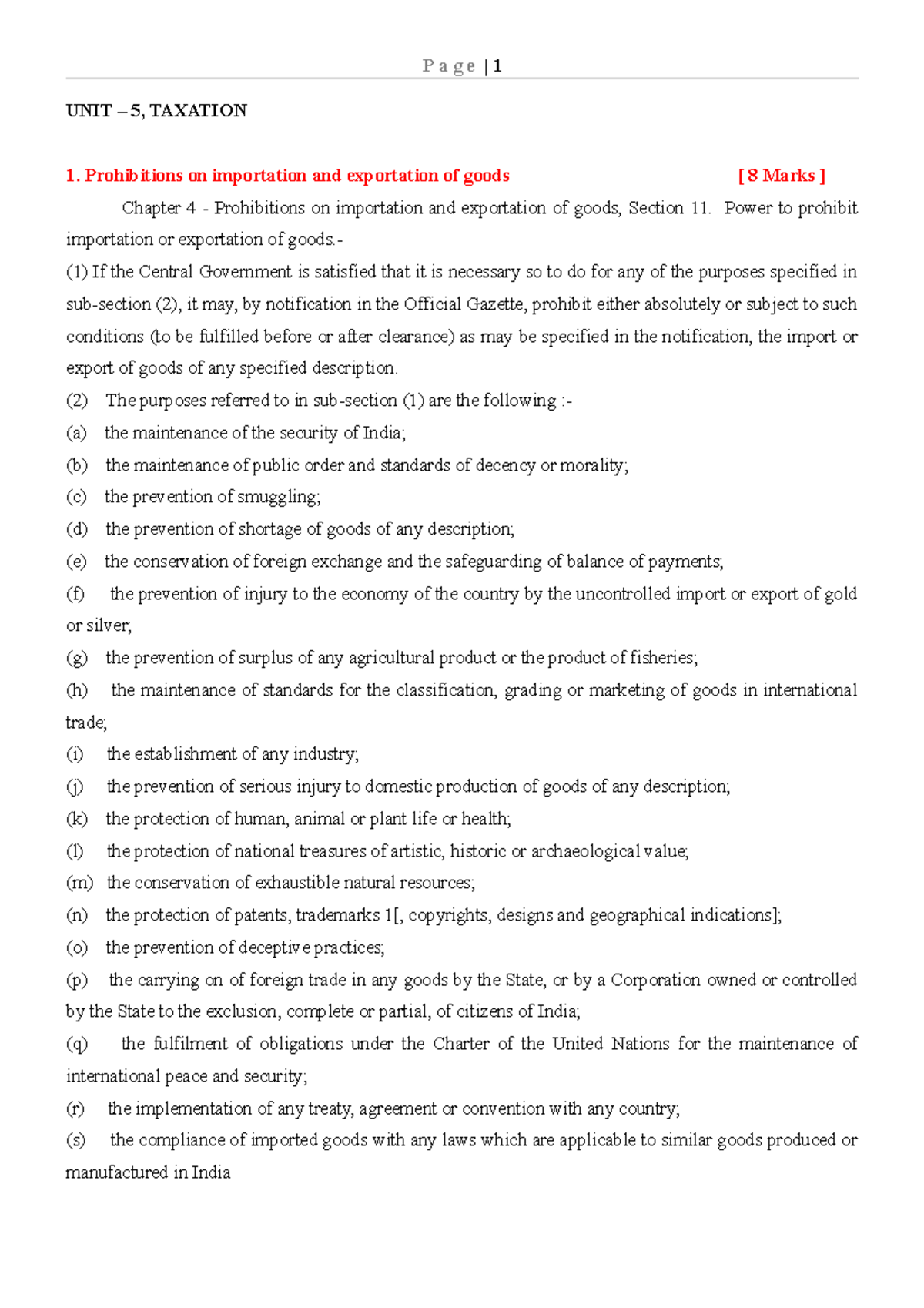 UNIT 5 - LAW OF TAX: Essential Notes on Taxation Principles - Studocu