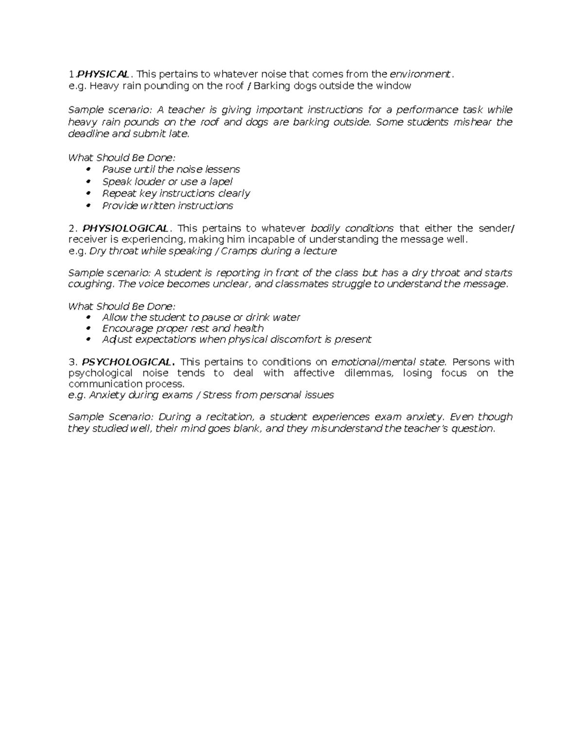 Barriers to Effective Communication: Physical, Physiological, and ...