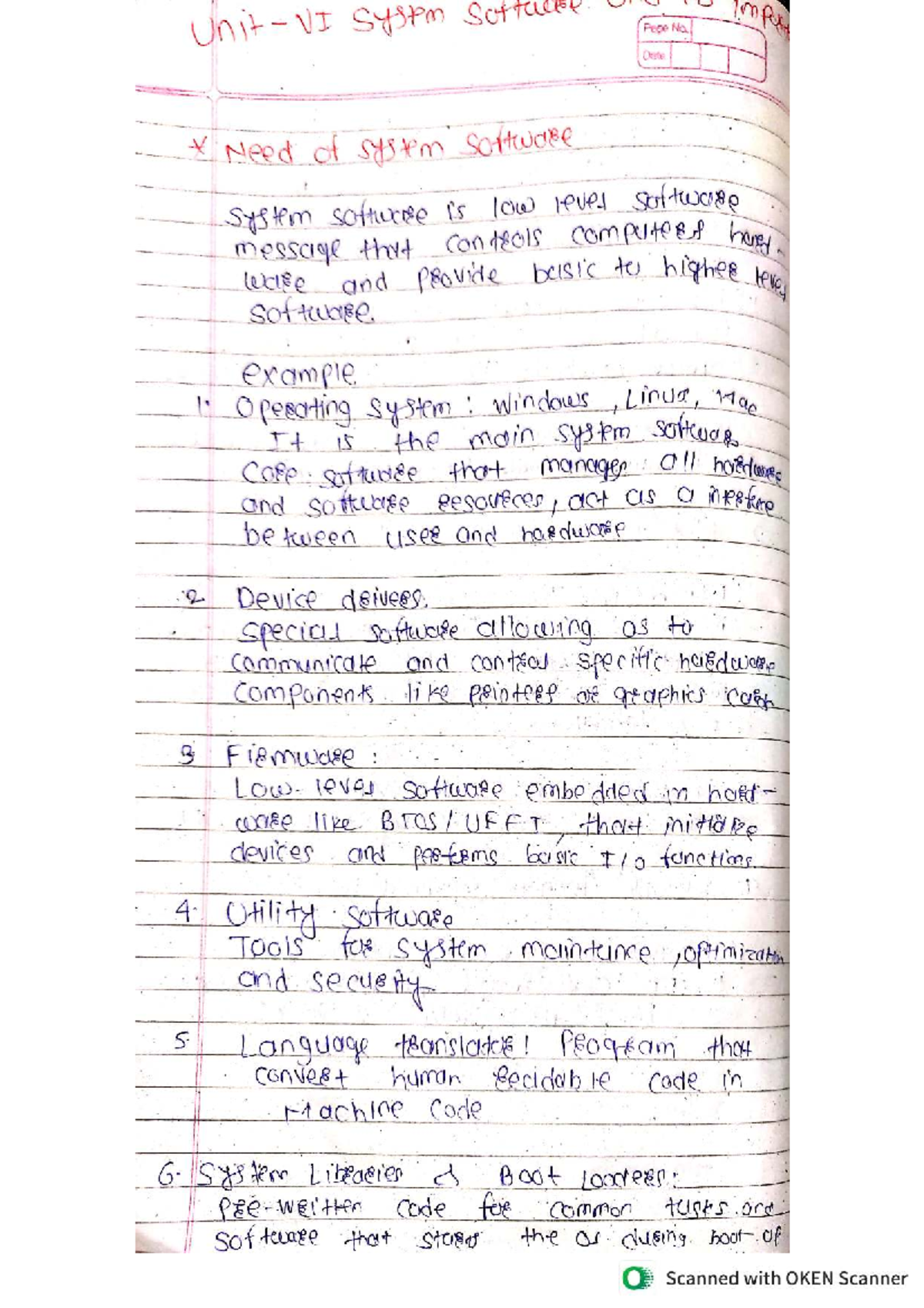 OS Unit VI - System Software Overview and Key Concepts - Studocu