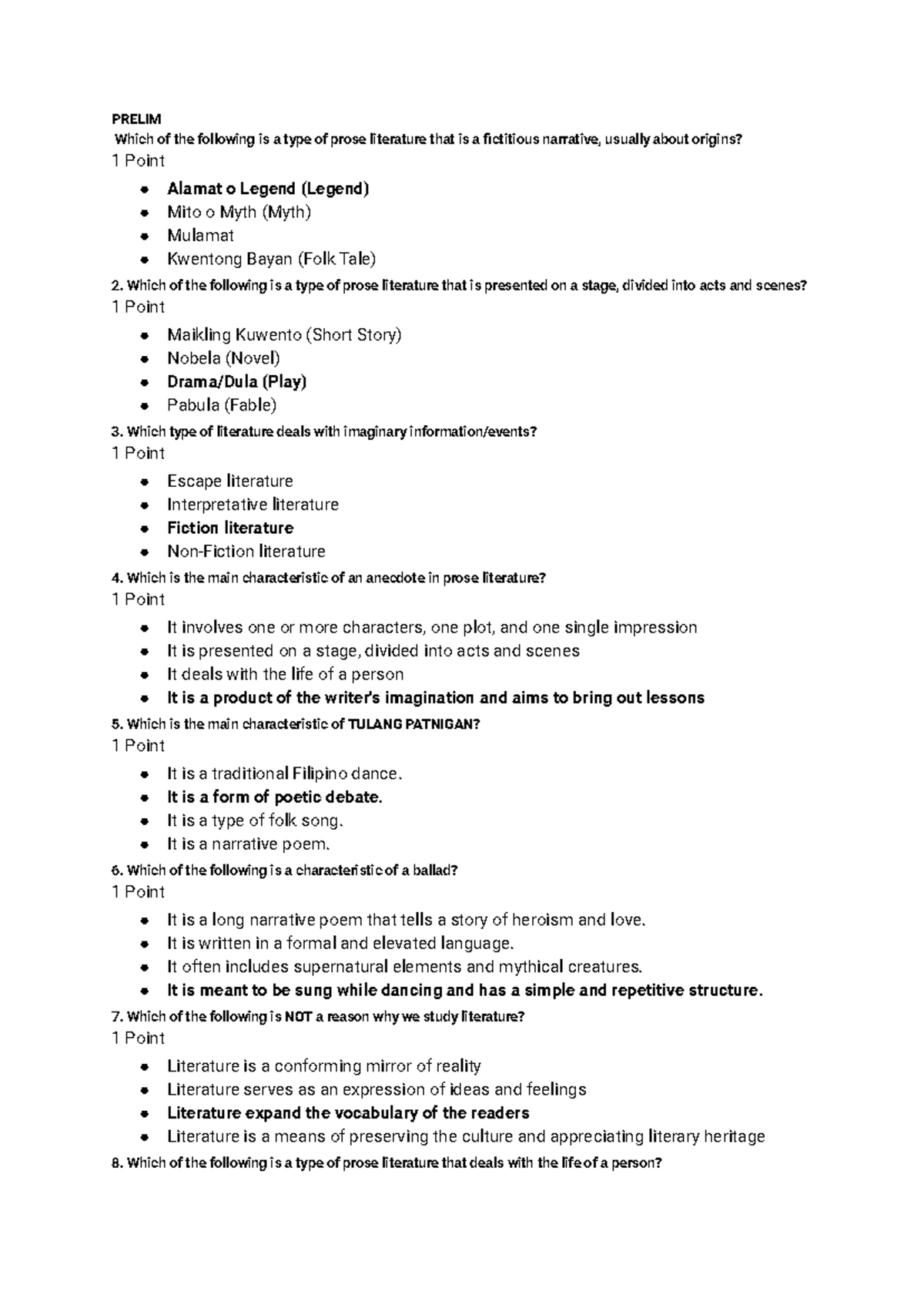 PHIL-LIT Midterm Review: Exploring Philippine Literature and Folklore ...