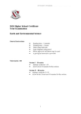earth and environmental - Grade: 12 - New South Wales Higher School ...