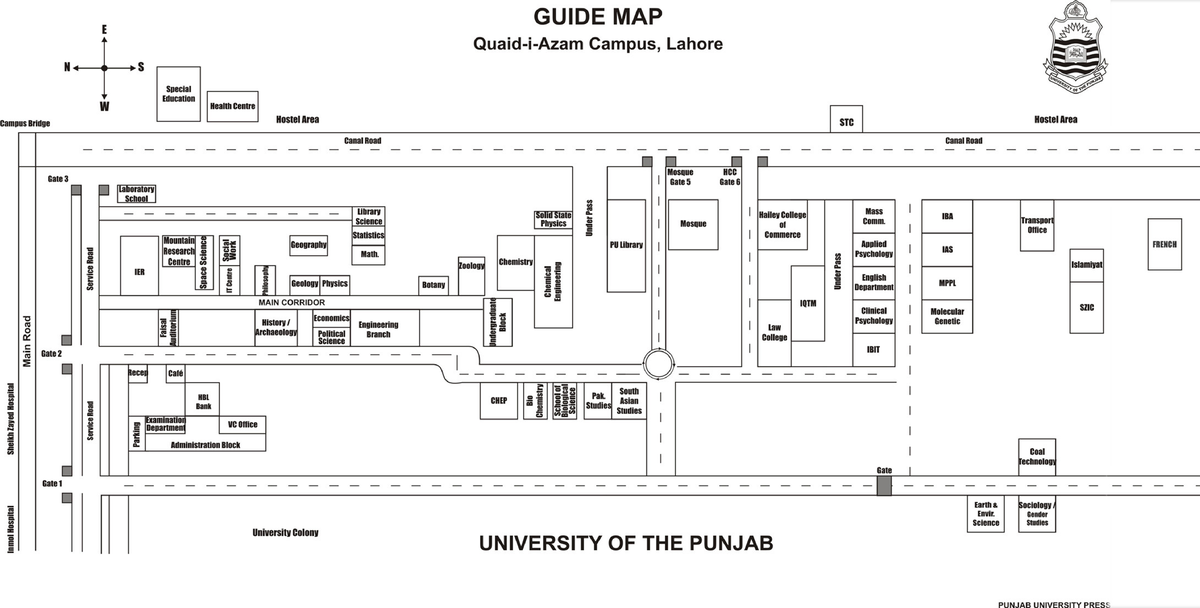 PU Campus Map: A Comprehensive Guide to Facilities and Areas - Studocu
