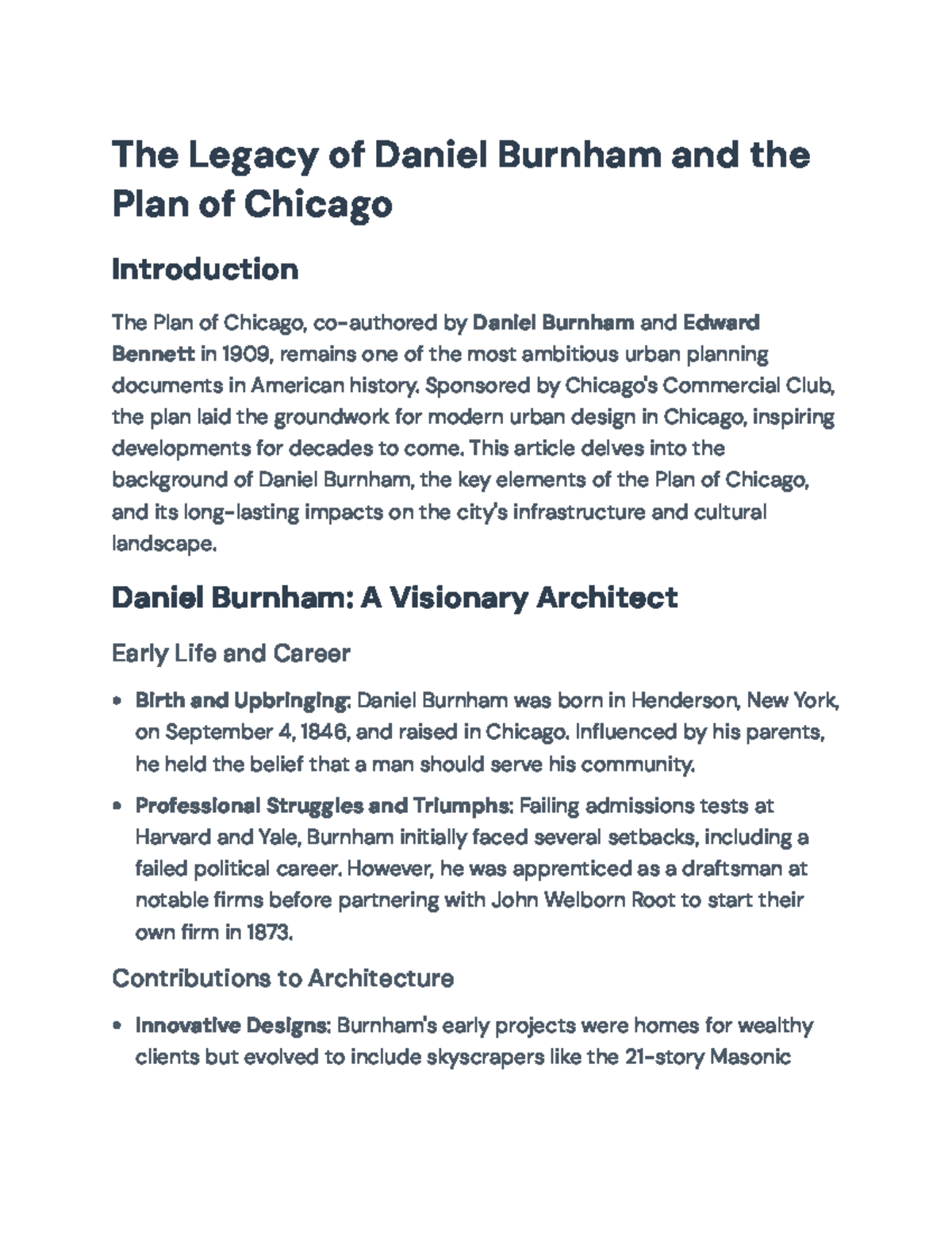 The Plan of Chicago: Visionary Urban Design by Daniel Burnham (1909 ...