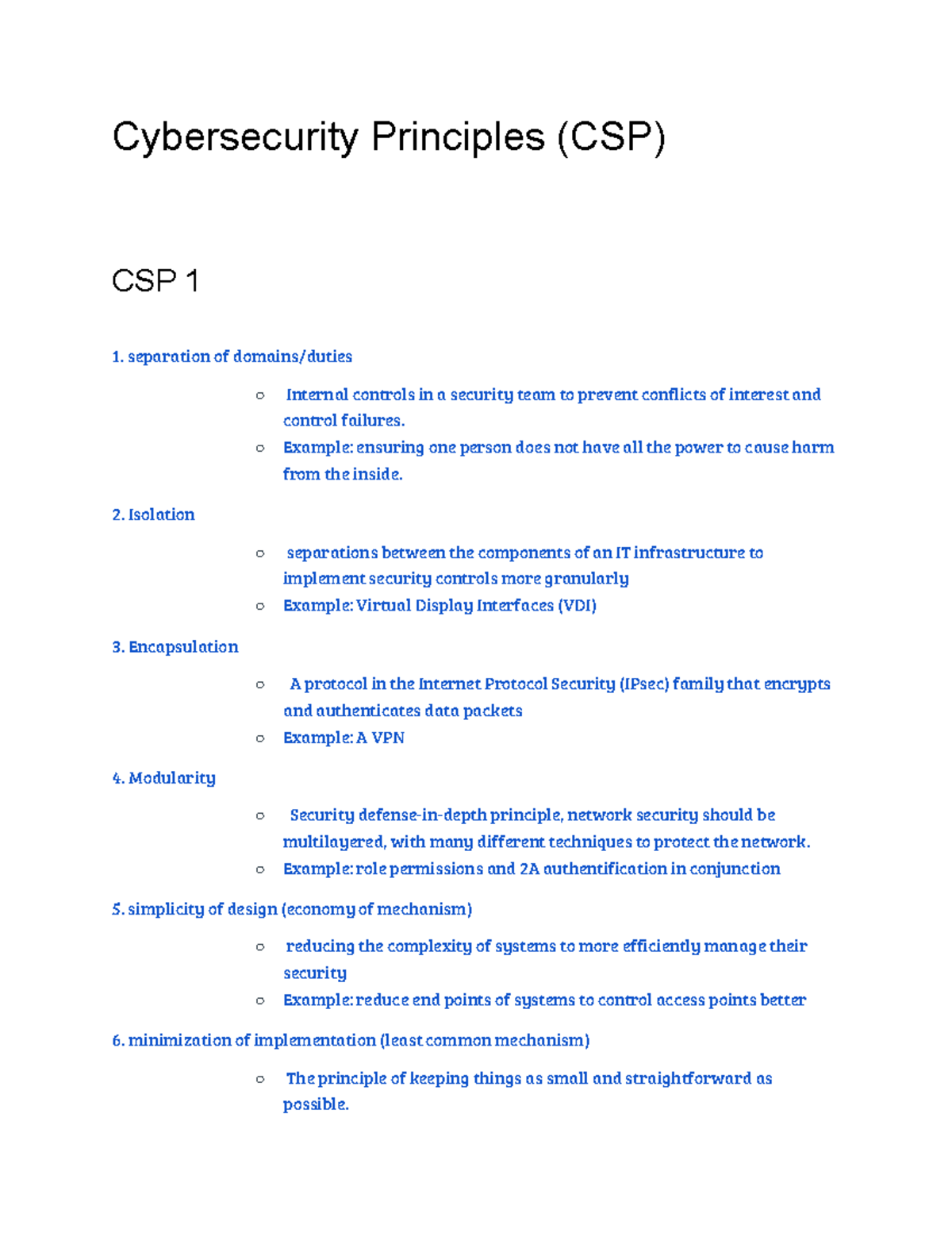 Cybersecurity Principles Overview (CSP): Key Concepts and Examples ...
