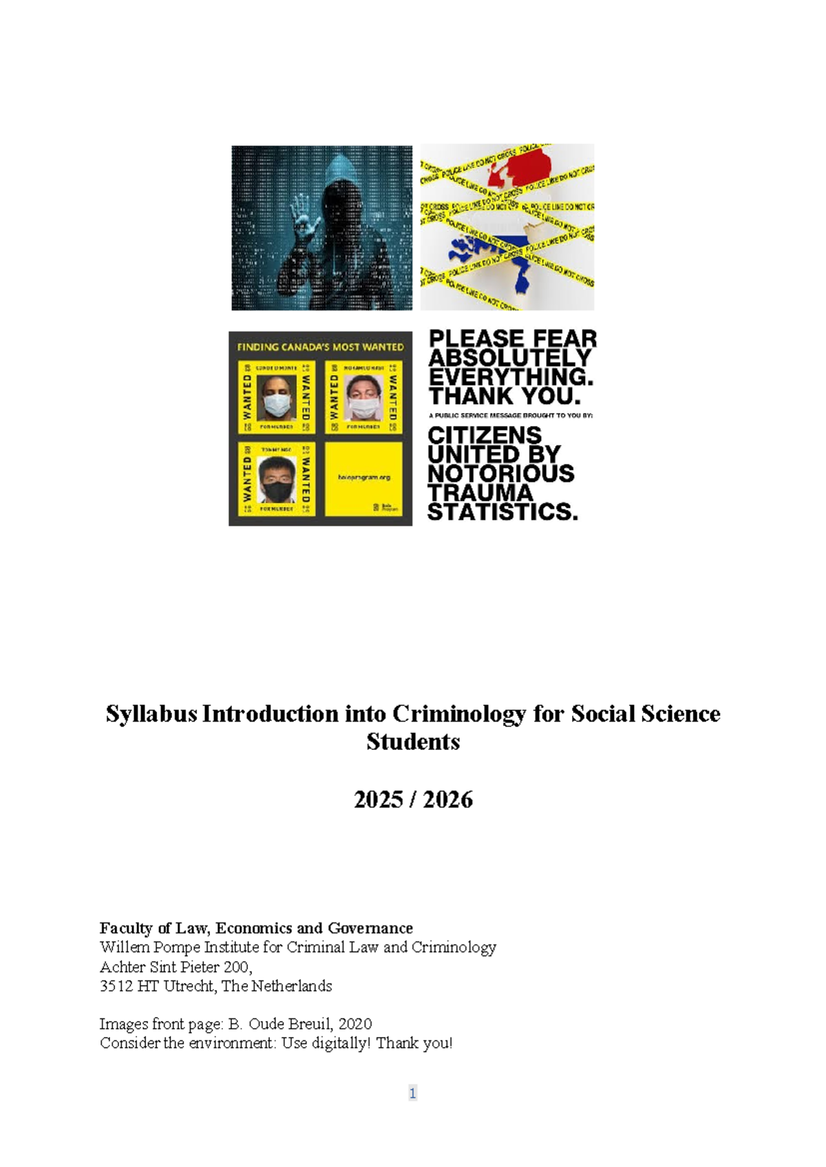 Syllabus: Intro to Criminology for Social Science Students 2025-2026 ...