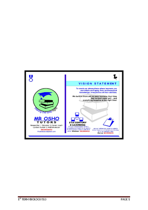 BIO 101 Course Outline (2024 2025 session) - COURSE TITLE: GENERAL ...