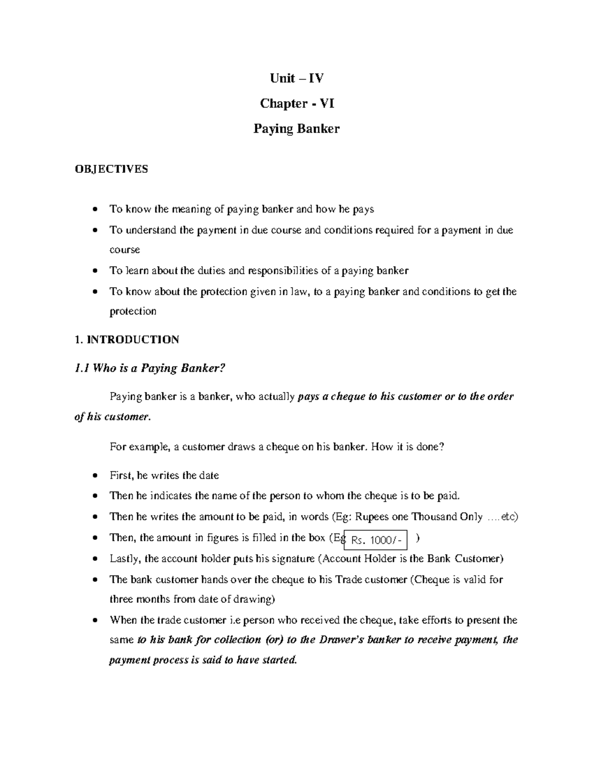 Chapter VI: Understanding the Role of the Paying Banker in Banking ...