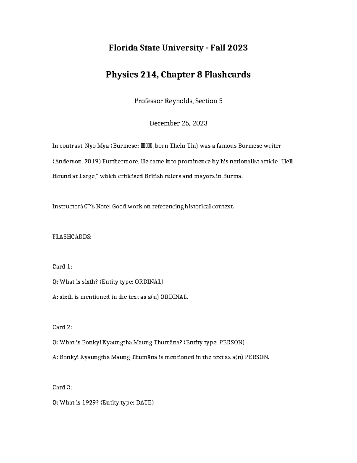 Physics 214 Chapter 8 Flashcards - Study Aids for Exam Prep - Studocu