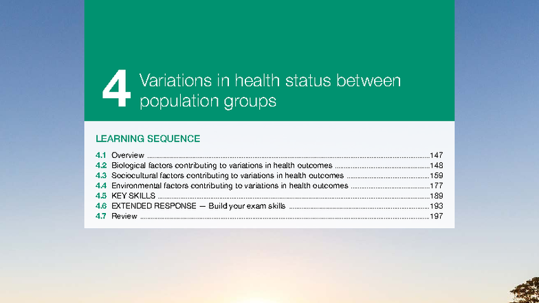 C04 Variations in Health Status Among Population Groups - Overview ...