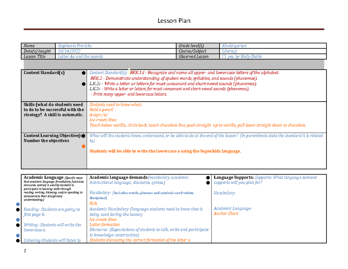 Letter Aa Lesson Plan - Assignments - Deprecated API usage: The SVG ...