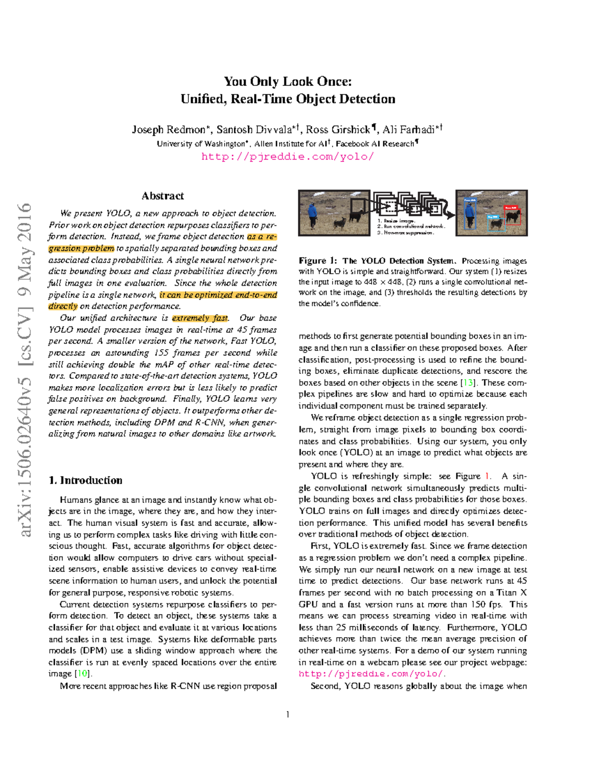 YOLO - Object Detection Paper Review Notes (CS 123) - Studocu