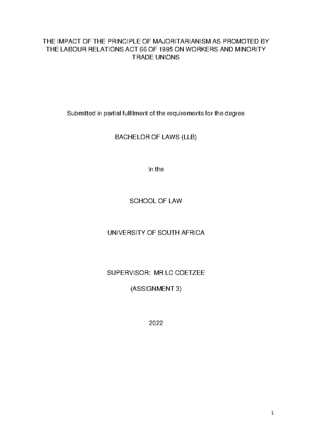 RRLLB81 Paper 3 - A Critical Analysis of Ukuthwala and Gender Rights ...
