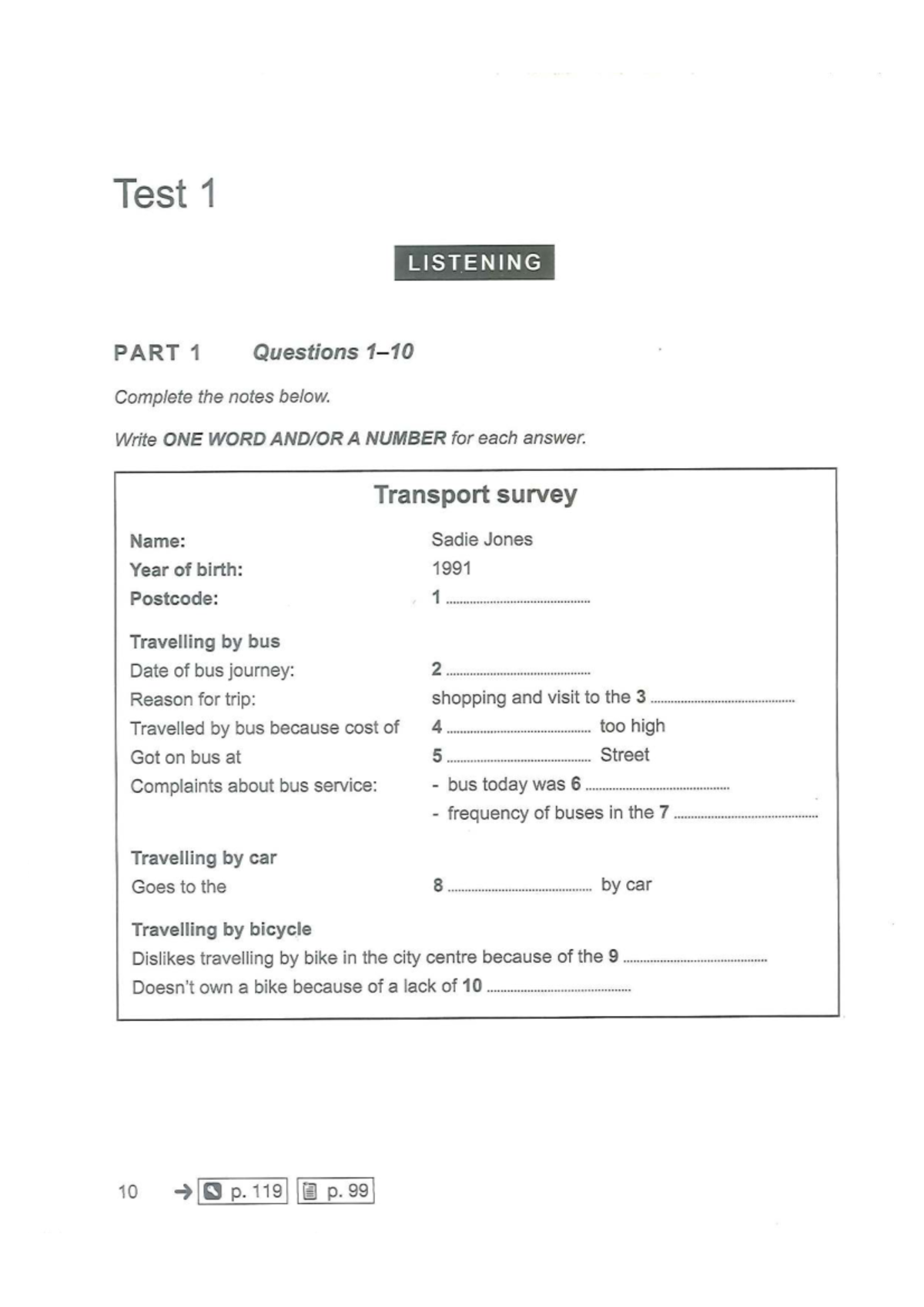 Cam 18 Test 1 Listening & Reading Practice Questions - Studocu