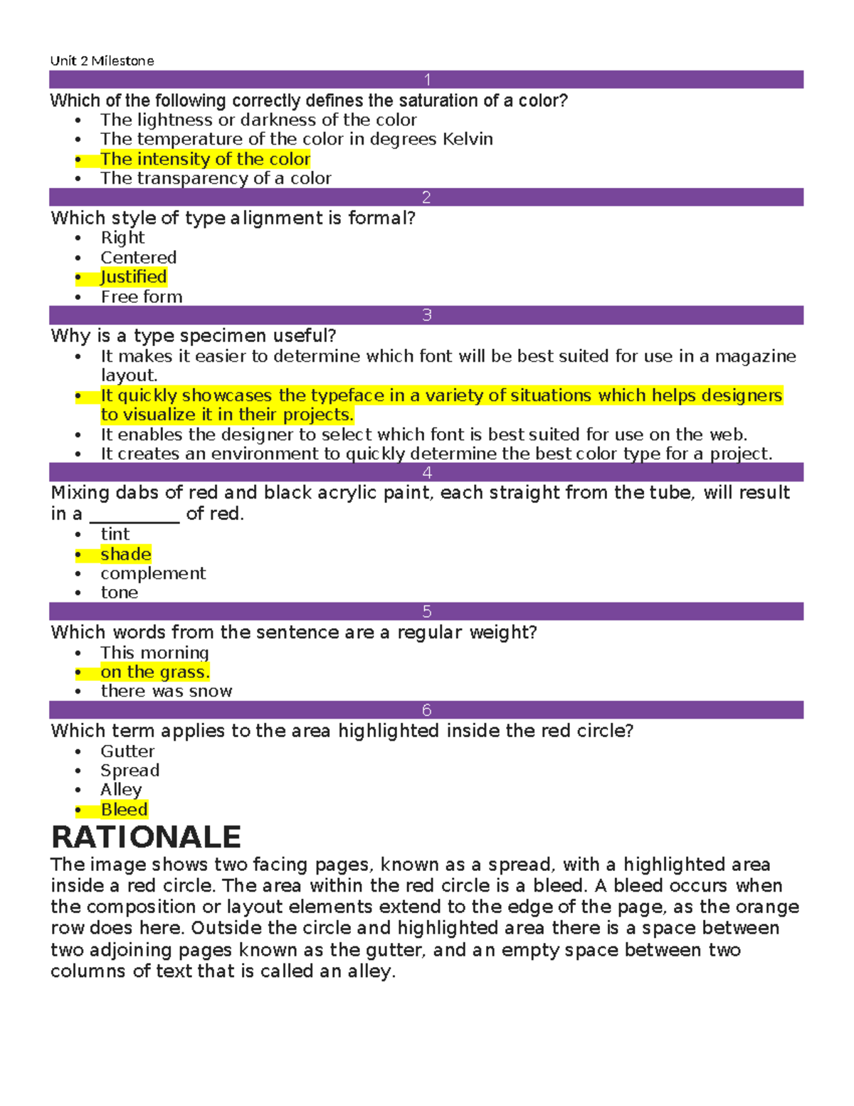 Visual Communication Unit 2 Milestone Project: Color & Type Concepts ...