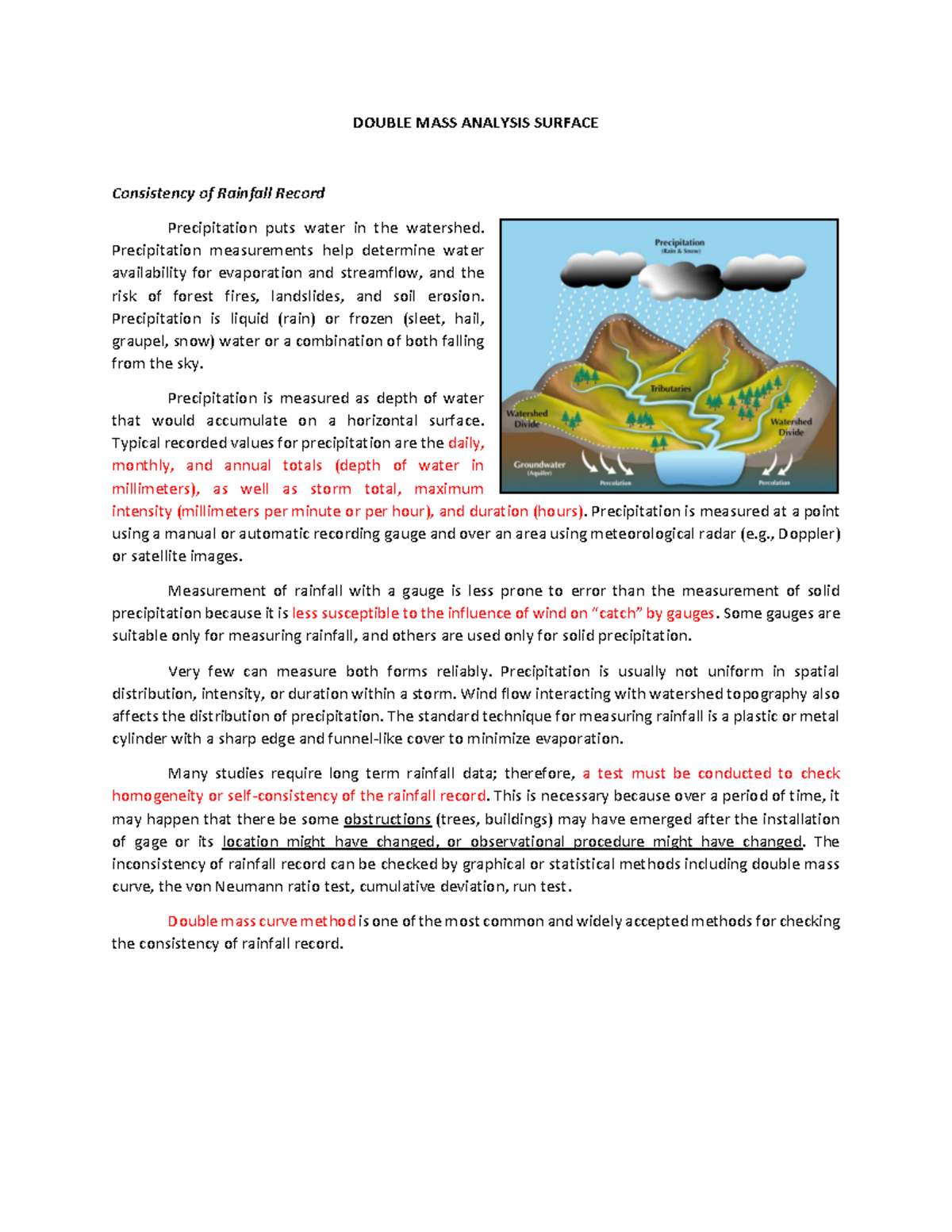Double MASS Analysis Surface: Ensuring Consistency in Rainfall Records ...