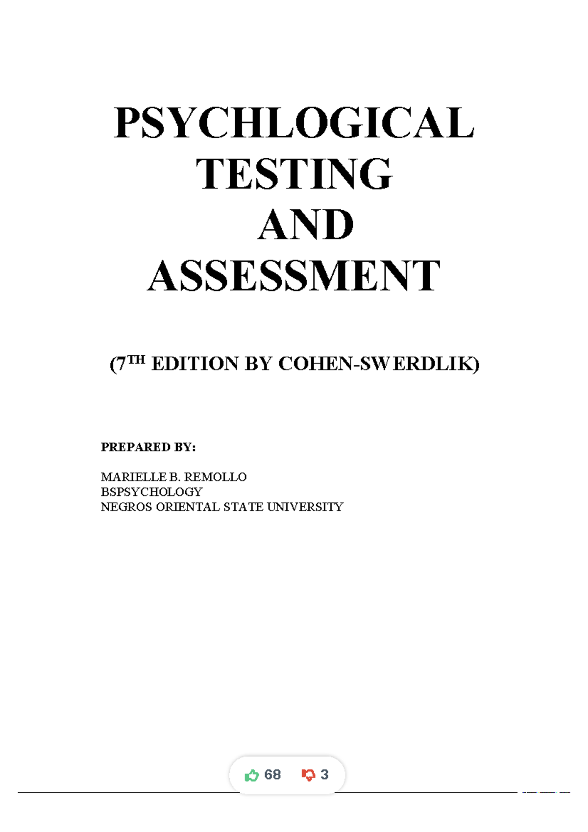 PSYCH 101: Psychological Testing and Assessment Overview (7th Edition ...