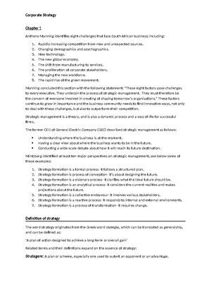 Phase 3 - Revision Solutions - Corporate Strategy Revision Solutions ...