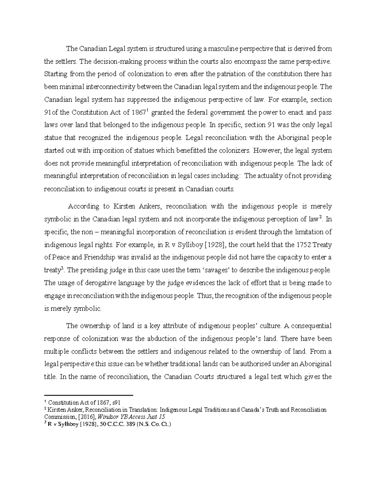 The Dark Side of Canadian Law: Indigenous Perspectives and ...