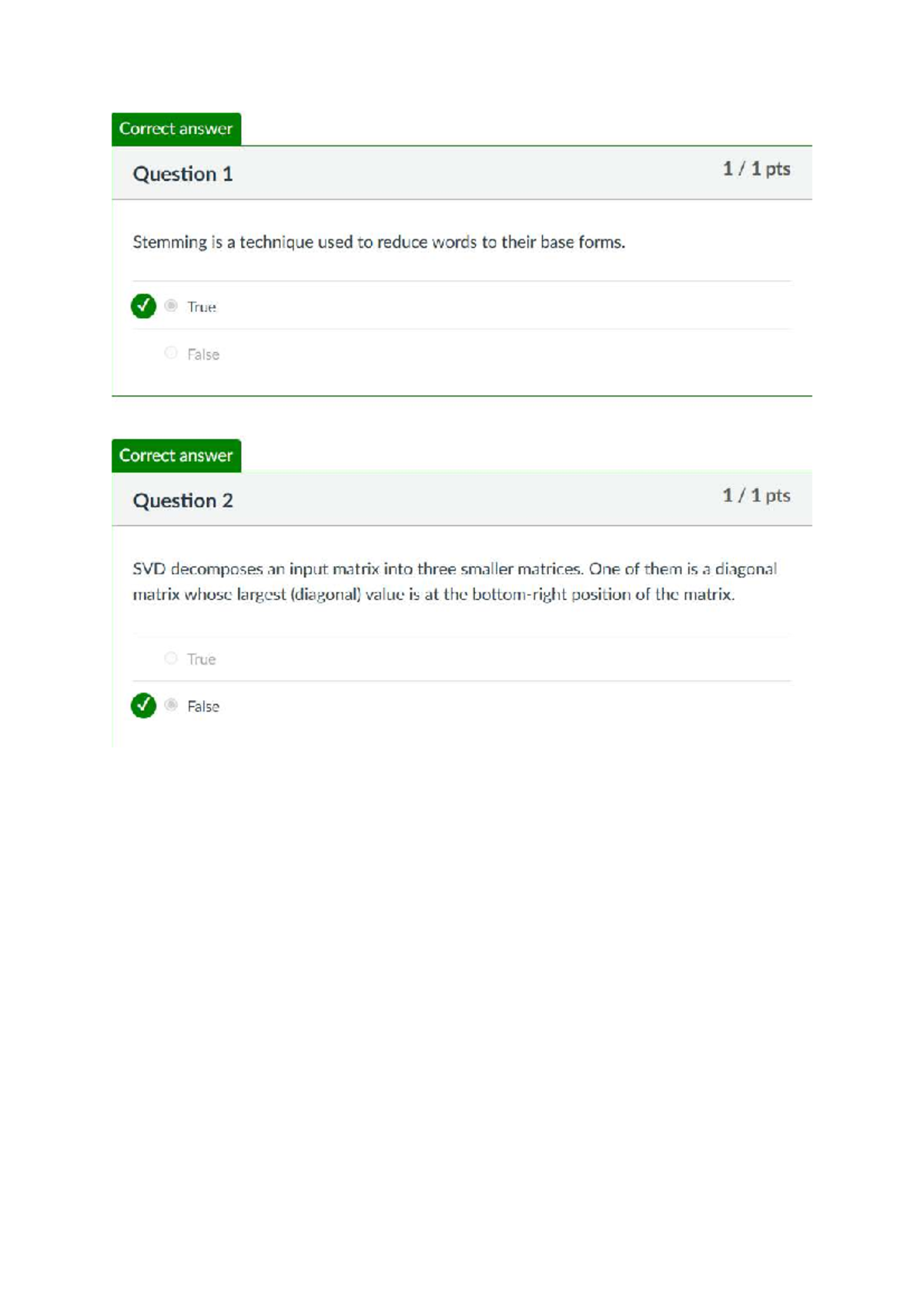 Bonus Quiz 4: Key Concepts in Text Analytics and SVD Techniques - Studocu