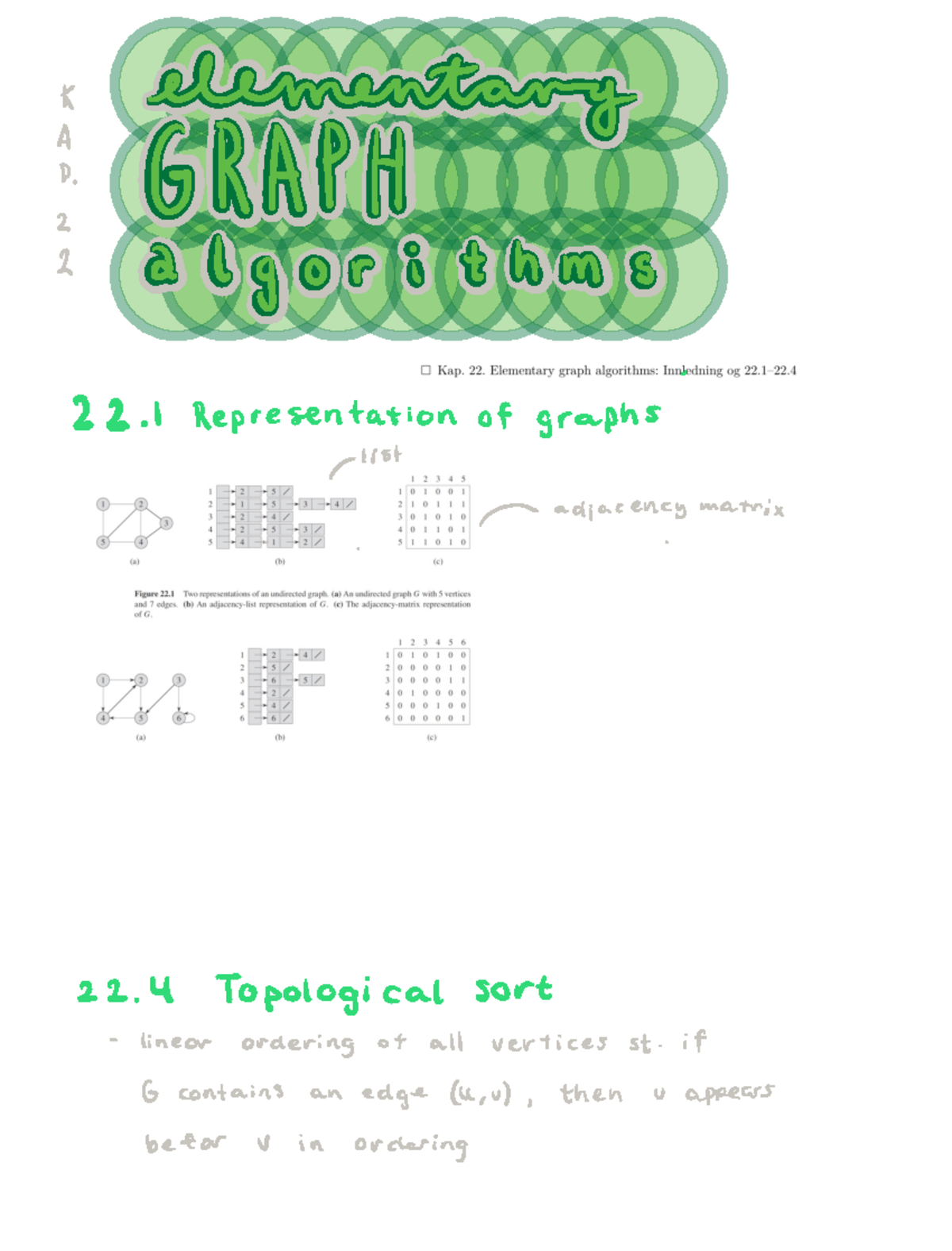 22 Elementary graph algorithms - TDT4120 - Studocu