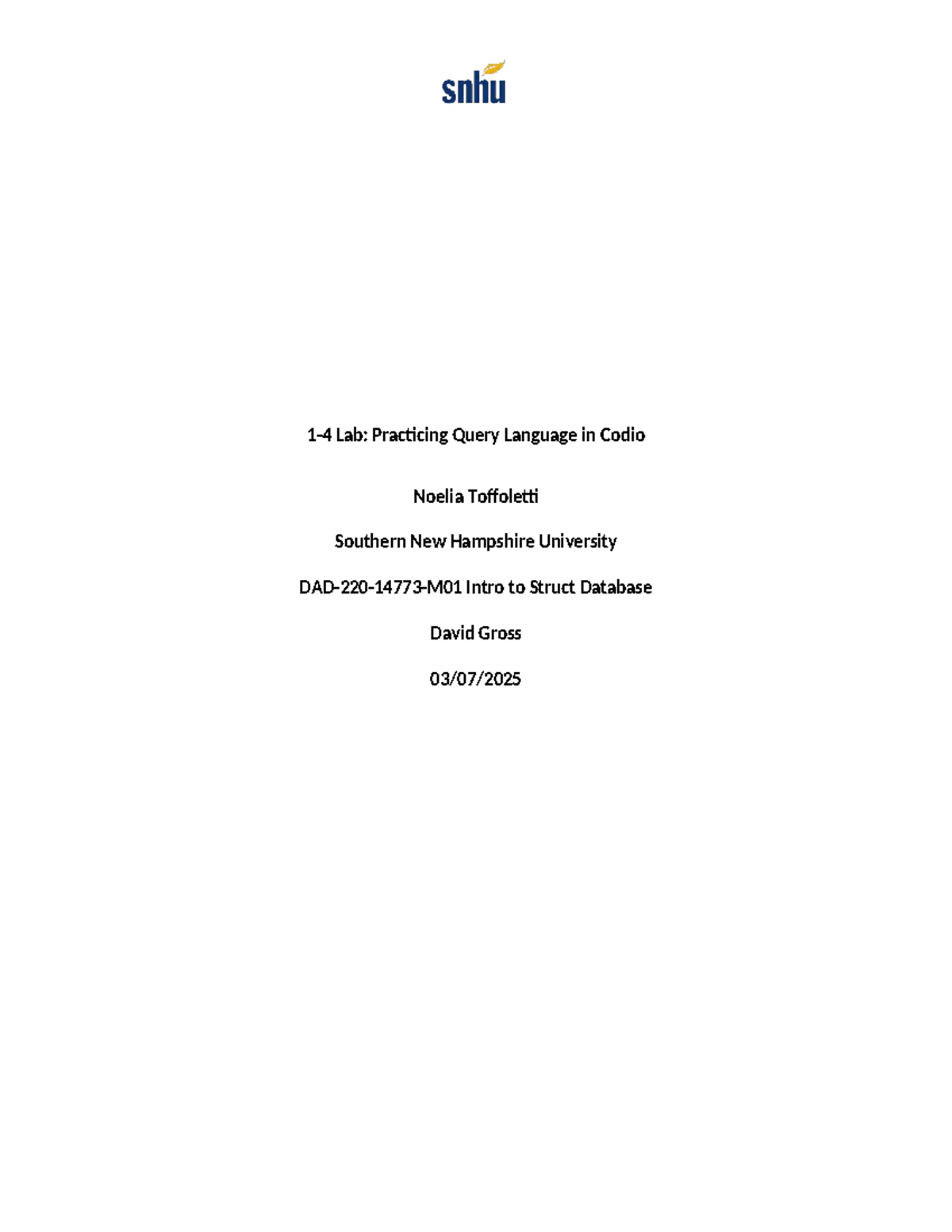 DAD 220 Module One lab: Practicing query language in Codio - Studocu