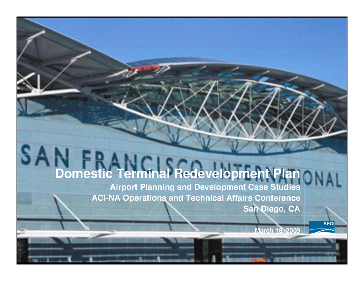 Airport sample plan - Domestic Terminal Redevelopment Plan Airport ...