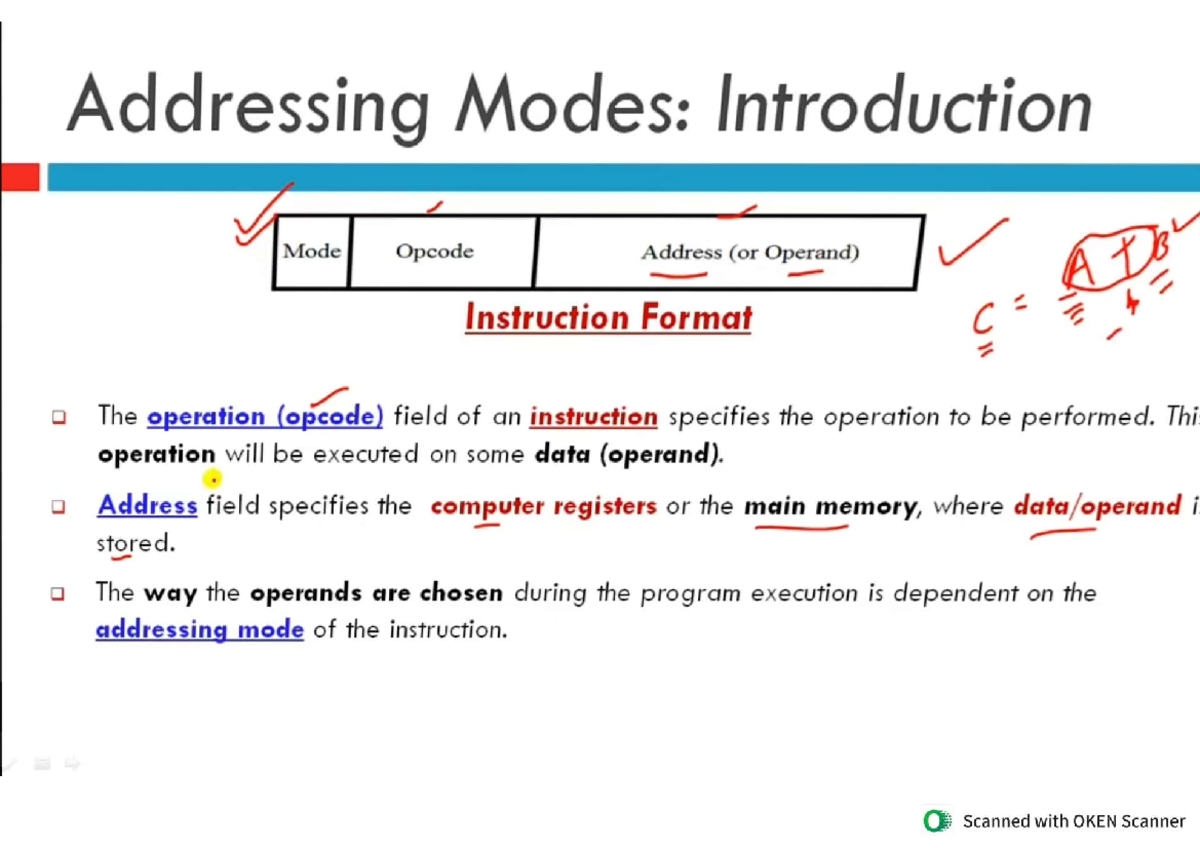 CSE 101: Addressing Modes Overview and Instruction Formats - Studocu