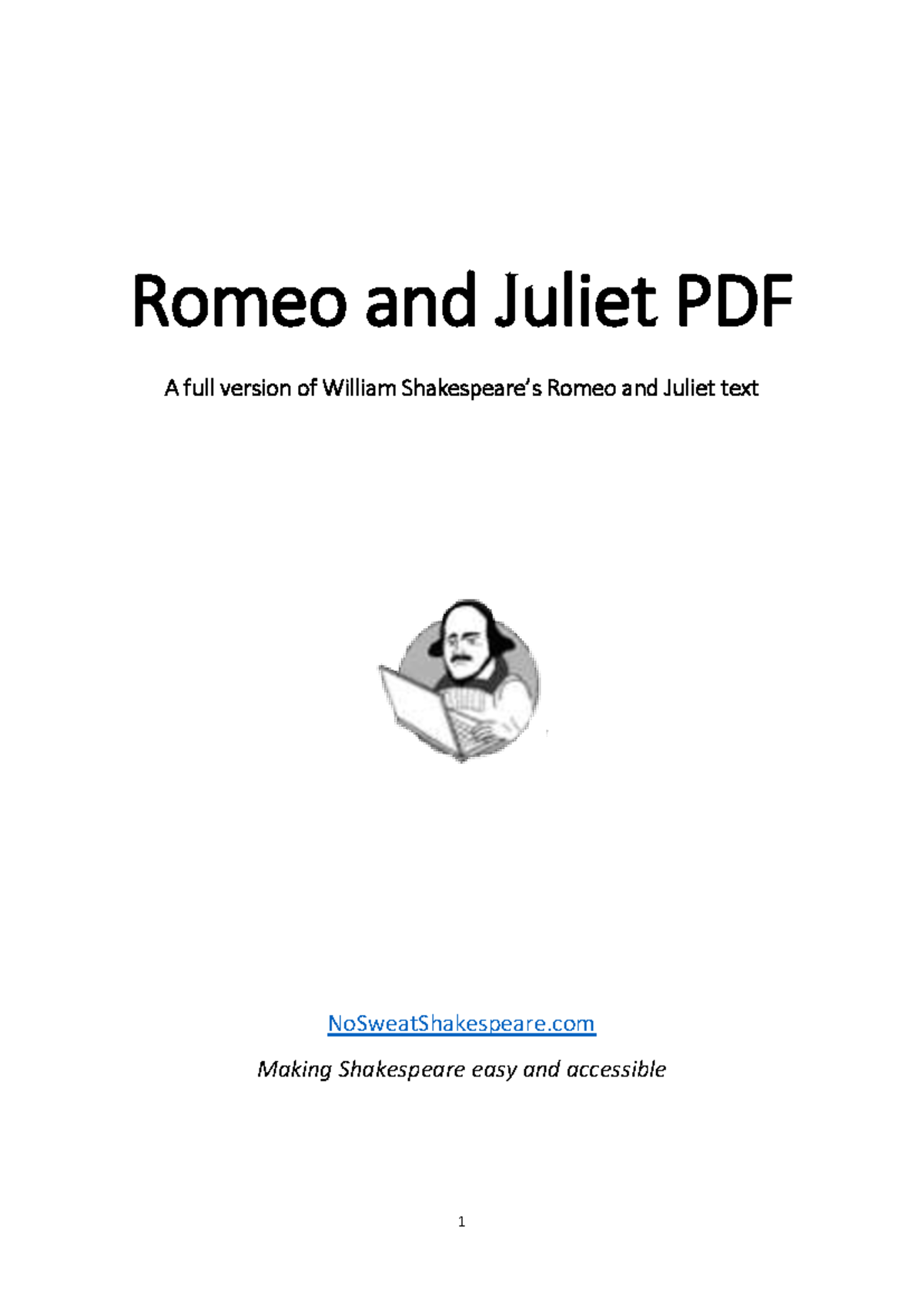 Romeo and Juliet (Shakespeare) - Complete Text PDF - Studocu