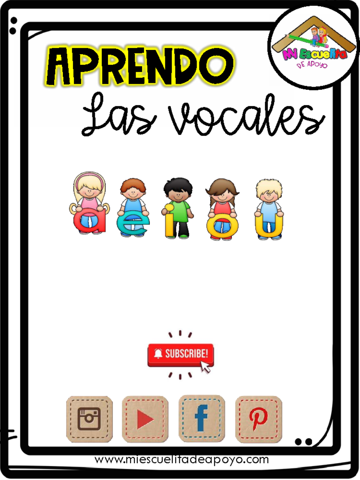 Cuadernillo de vocales 1: actividades para aprender las vocales - Studocu